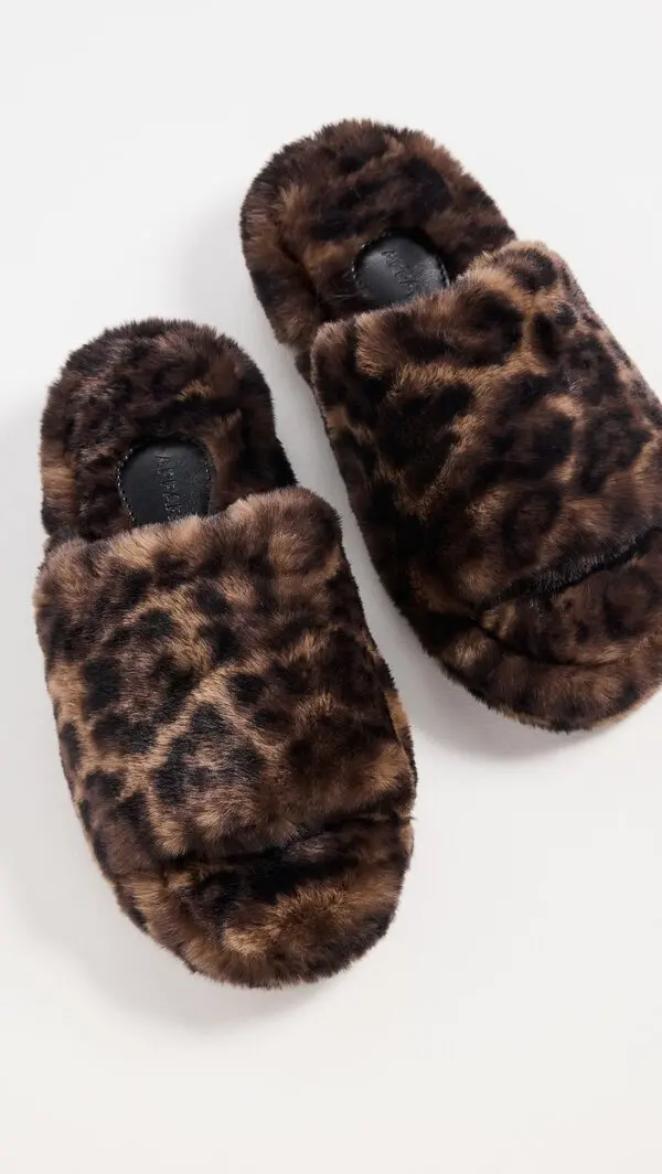 Apparis Dillon Leopard Print Slides - Dark Leopard