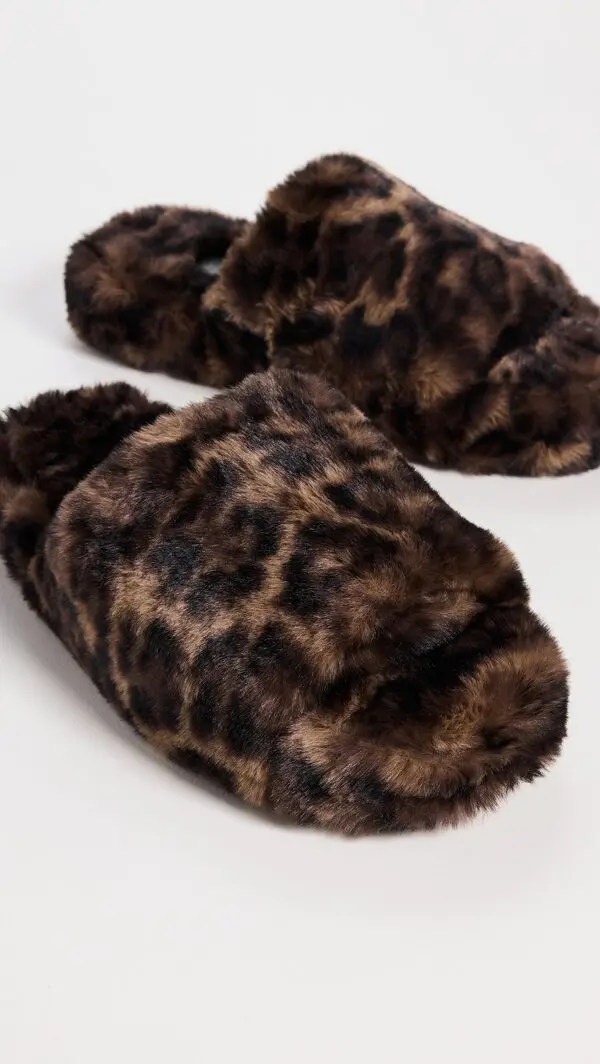 Apparis Dillon Leopard Print Slides - Dark Leopard