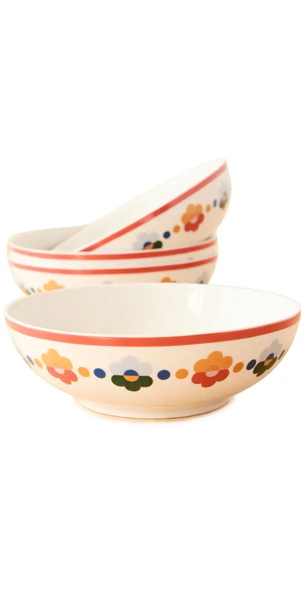MISETTE Cereal Bowls Set Of 4 - Floral