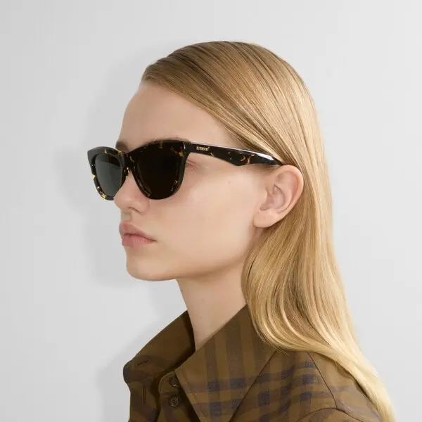 Burberry Cat-Eye Sunglasses - Yellow Havana | Editorialist display picture 3