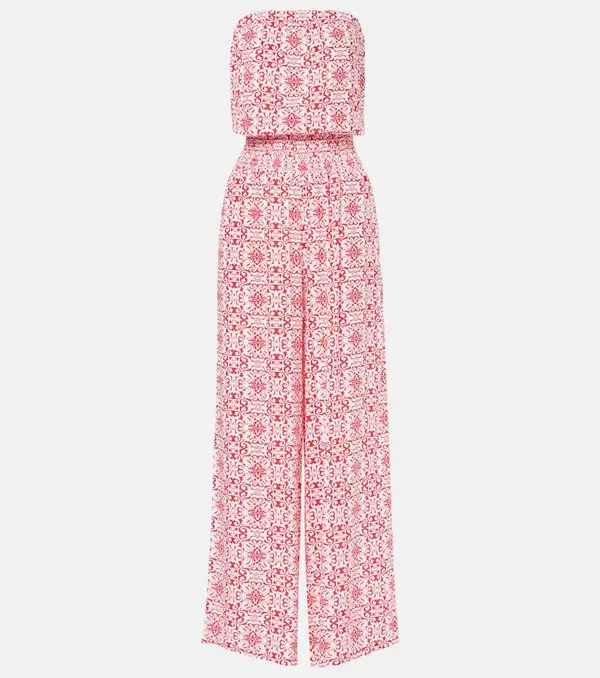Melissa Odabash Naomi Floral Jumpsuit - Red