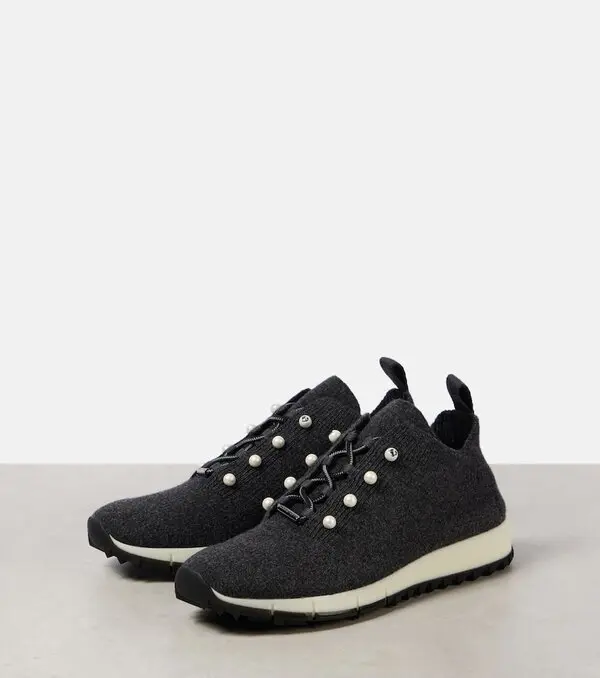 JIMMY CHOO Veles Embellished Sneakers