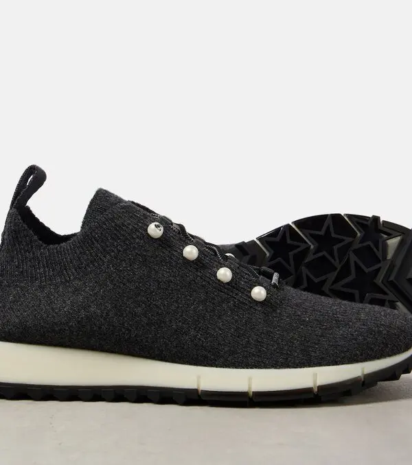 JIMMY CHOO Veles Embellished Sneakers