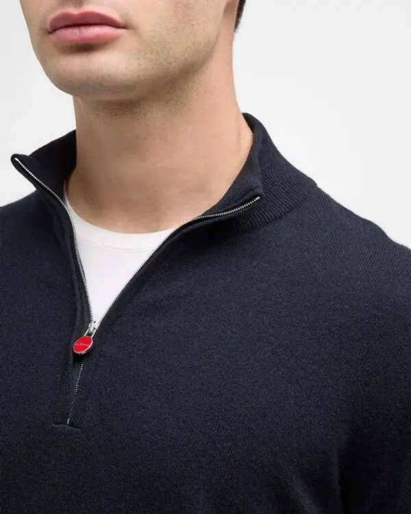 Kiton Cashmere Quarter-zip Sweater