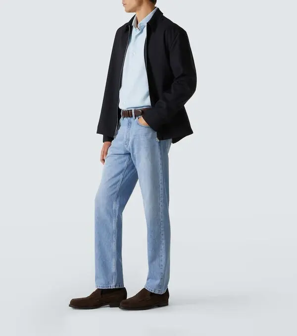 Zegna Cotton And Cashmere Shirt - Blue