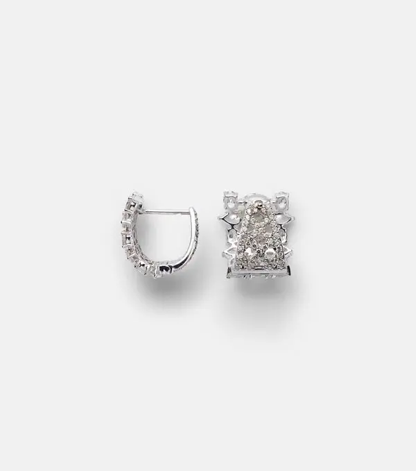 KAMYEN Art Deco 18kt White Gold Diamond Earrings