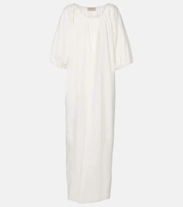 ADRIANA DEGREAS Solid Cotton Maxi Dress