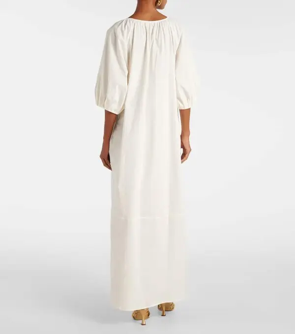 ADRIANA DEGREAS Solid Cotton Maxi Dress