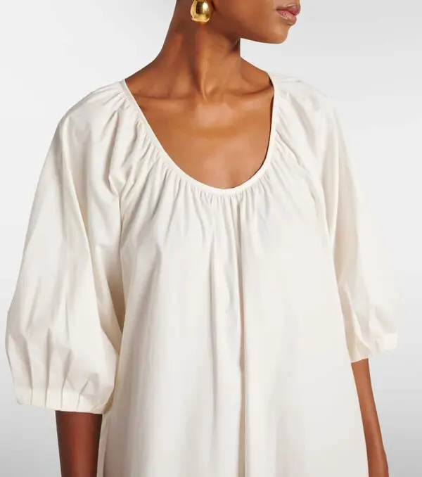 ADRIANA DEGREAS Solid Cotton Maxi Dress