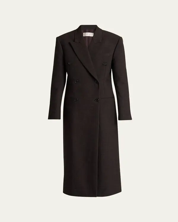 THE ROW - THE ROW Duras Long Double-Breasted Coat