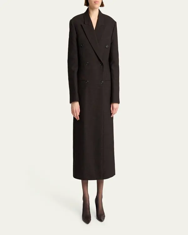 THE ROW - THE ROW Duras Long Double-Breasted Coat