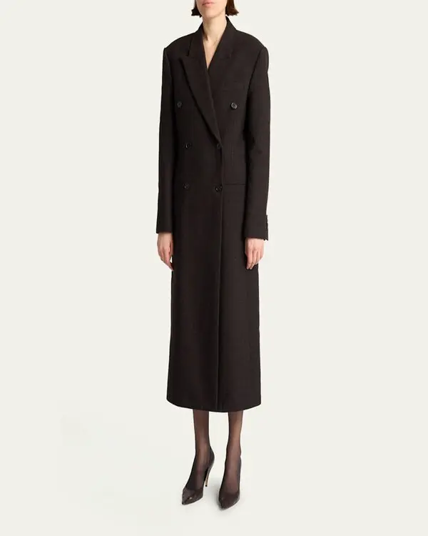 THE ROW - THE ROW Duras Long Double-Breasted Coat