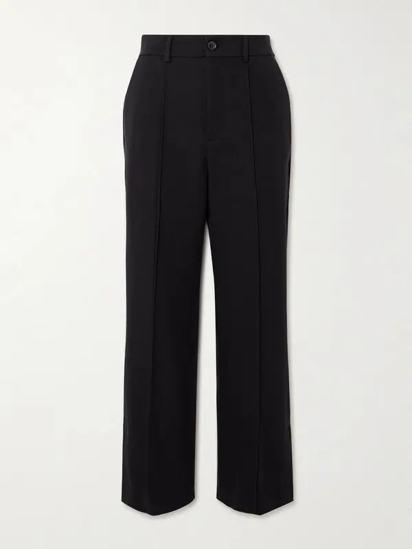 FRAME Kick Flare Stretch-cotton Trousers