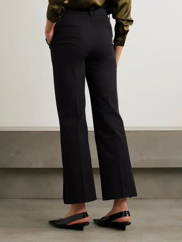FRAME Kick Flare Stretch-cotton Trousers