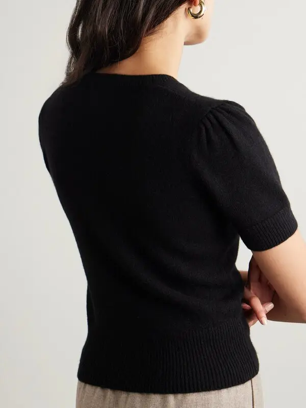 FRAME Gathered Recycled-cashmere Sweater