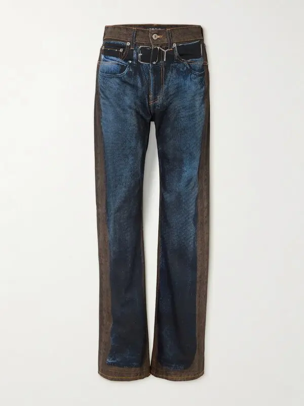 Y/project Printed High-rise Slim-leg Jeans