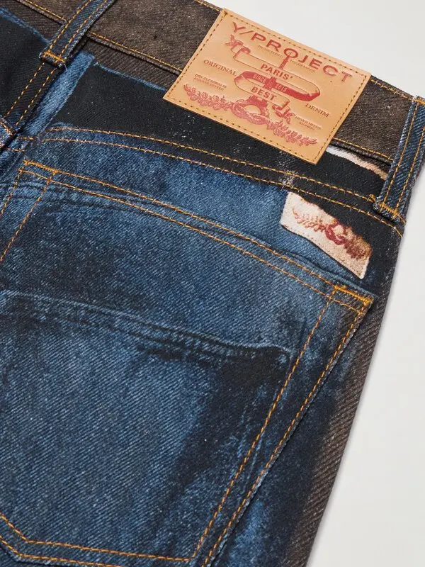 Y/project Printed High-rise Slim-leg Jeans