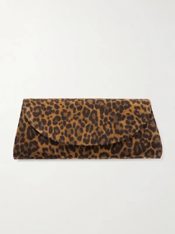 HUNTING SEASON Opera Leopard-print Clutch