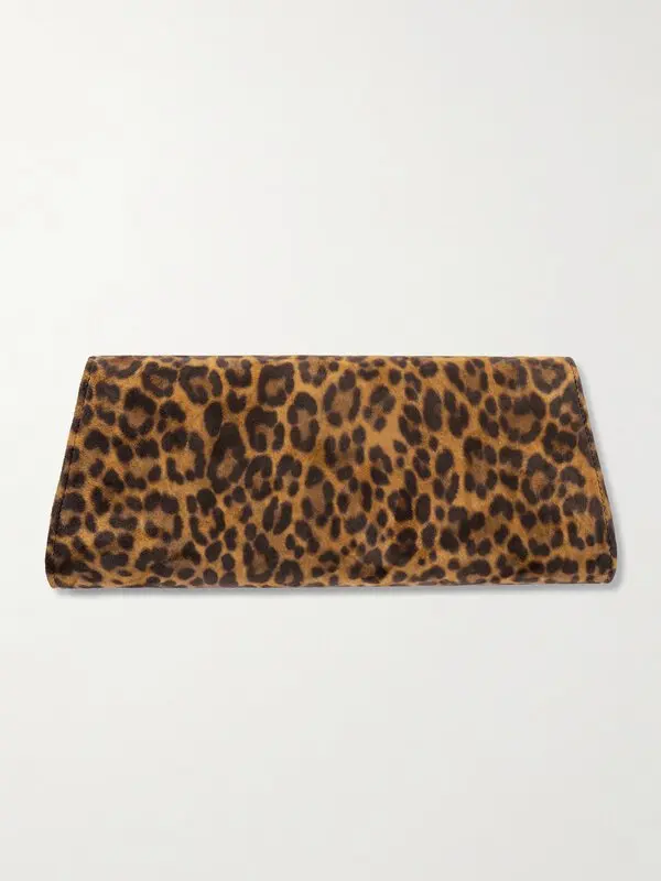HUNTING SEASON Opera Leopard-print Clutch