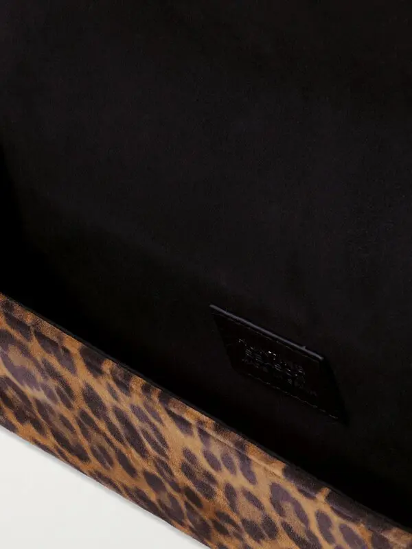 HUNTING SEASON Opera Leopard-print Clutch