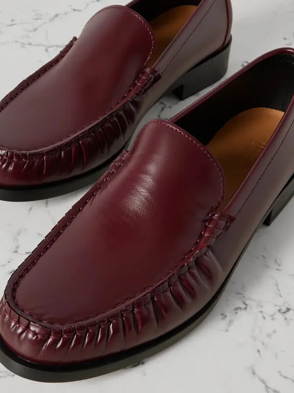Legres 67 Ruched Leather Loafers