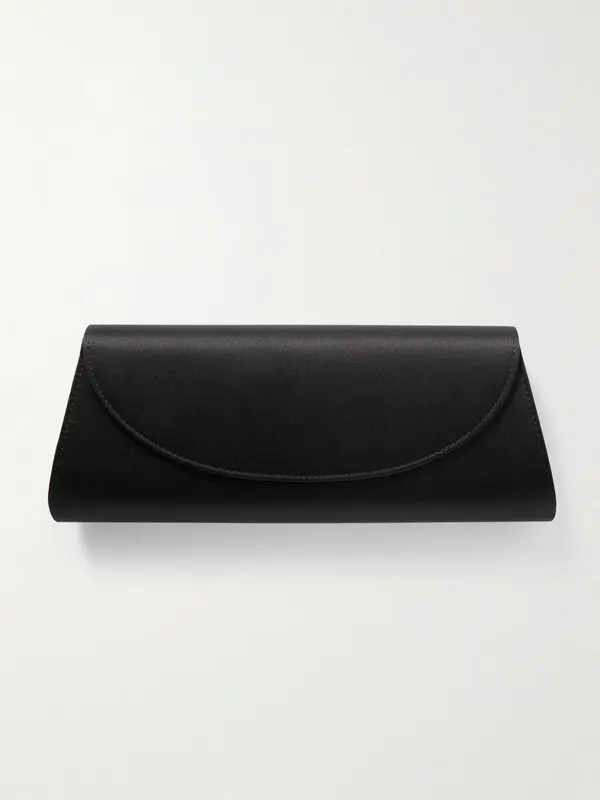 HUNTING SEASON Opera Satin Clutch - Black