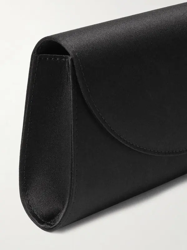 HUNTING SEASON Opera Satin Clutch - Black