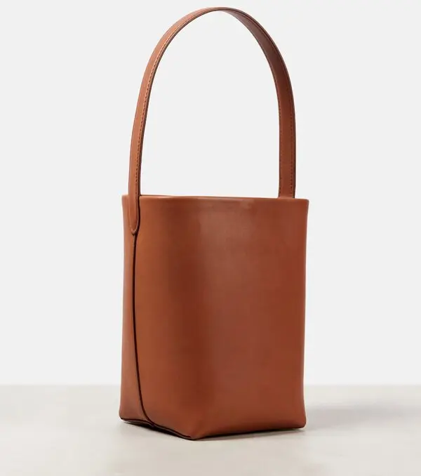 THE ROW Park N/s Small Leather Tote Bag - Brown