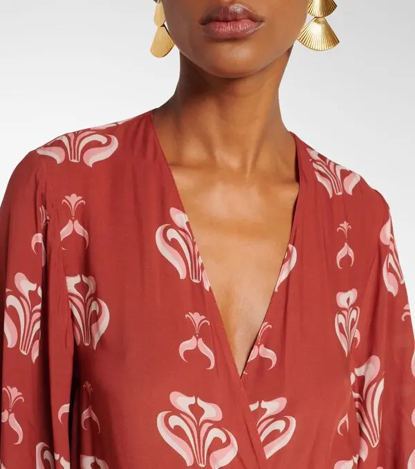 ADRIANA DEGREAS Printed Viscose Caftan