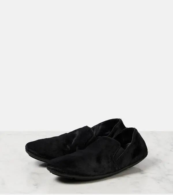 THE ROW Vincit Pony Hair Slip-on Shoes