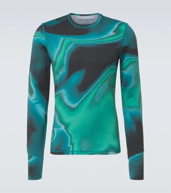 Aztech Mountain Aztech Next To Skin Printed Ski Top - Blue