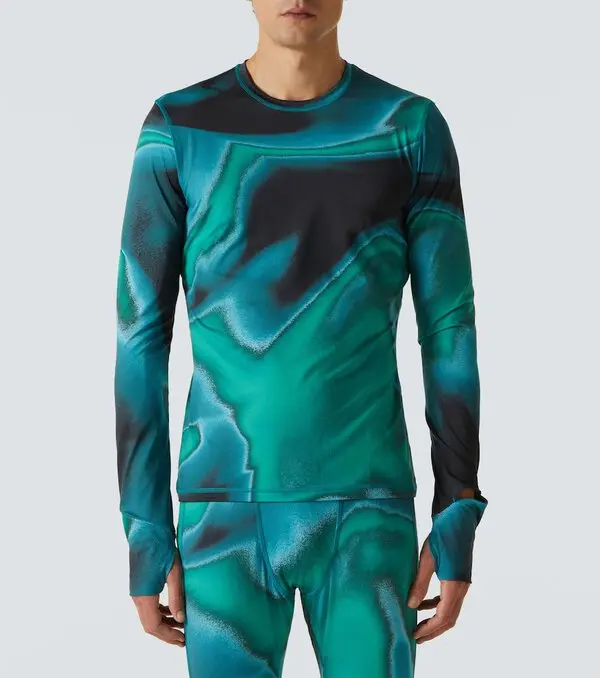 Aztech Mountain Aztech Next To Skin Printed Ski Top - Blue
