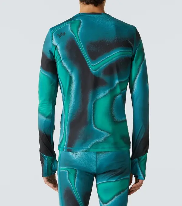 Aztech Mountain Aztech Next To Skin Printed Ski Top - Blue