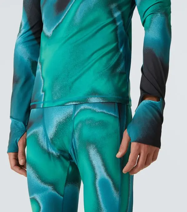 Aztech Mountain Aztech Next To Skin Printed Ski Top - Blue