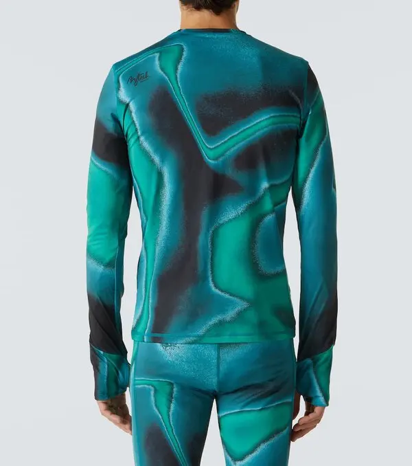 Aztech Mountain Aztech Next To Skin Printed Ski Top - Blue