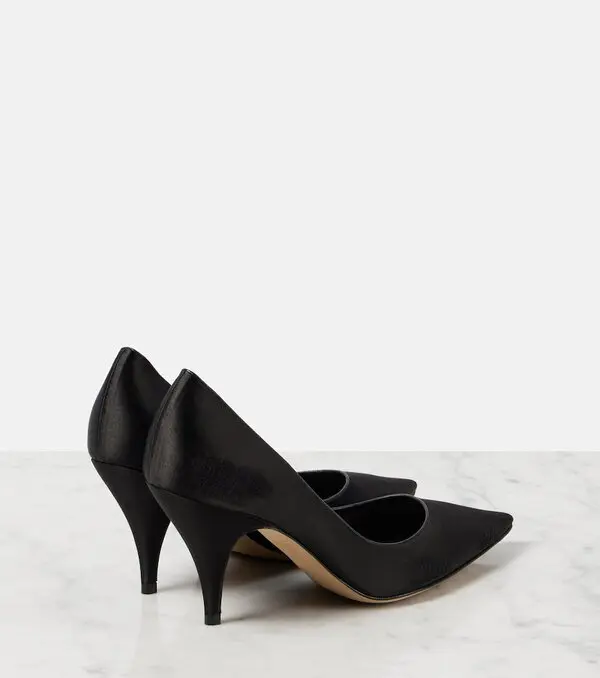THE ROW Liisa Satin Pointed Toe Pumps