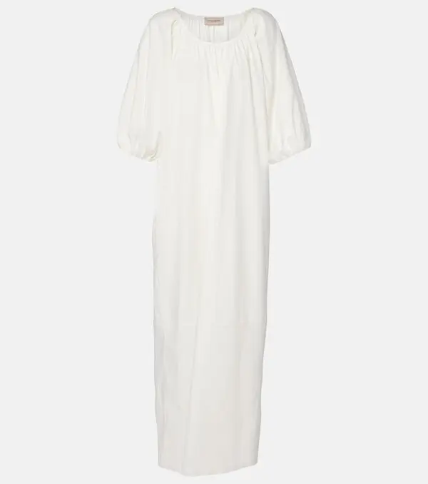 ADRIANA DEGREAS Solid Cotton Maxi Dress