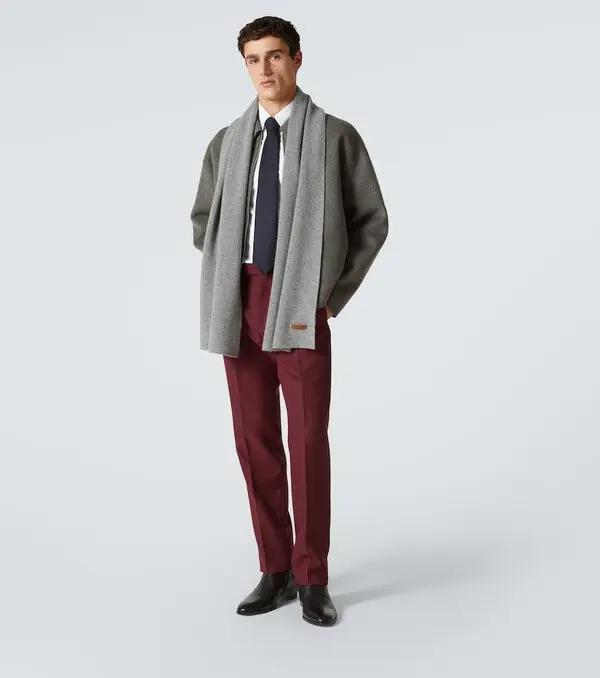 Zegna Ribbed-knit Cashmere Scarf