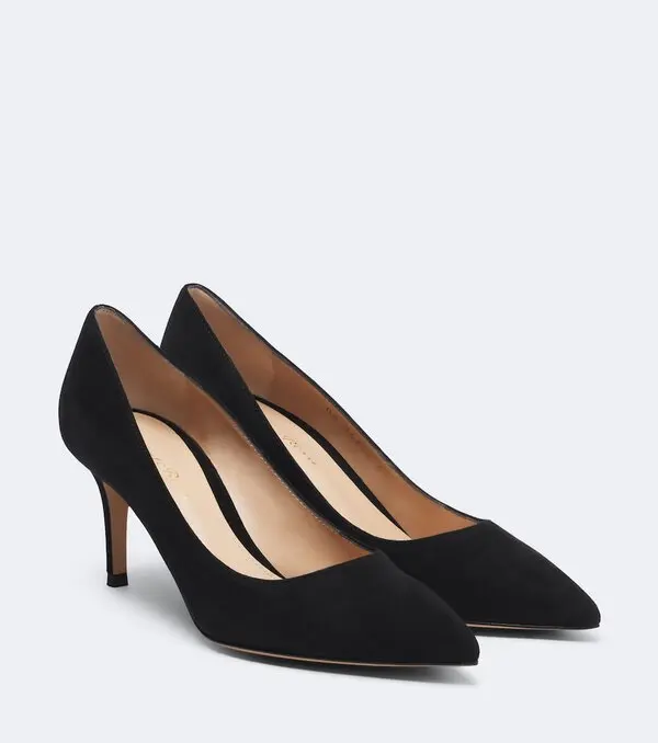 GIANVITO ROSSI 70 Suede Pumps - Black