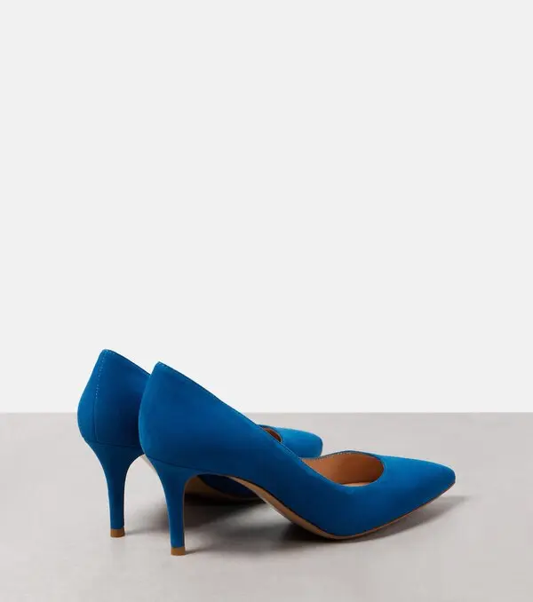 GIANVITO ROSSI 70' Suede Pumps - Blue