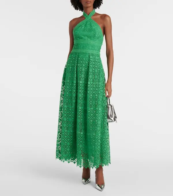 Elie Saab Halterneck Midi Dress