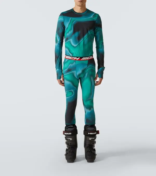 Aztech Mountain Aztech Next To Skin Printed Leggings - Blue