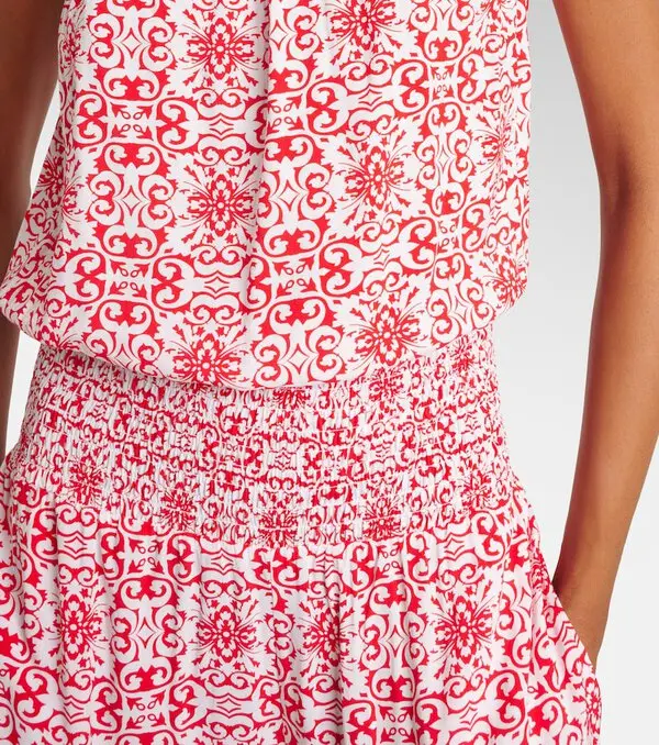 Melissa Odabash Naomi Floral Jumpsuit - Red