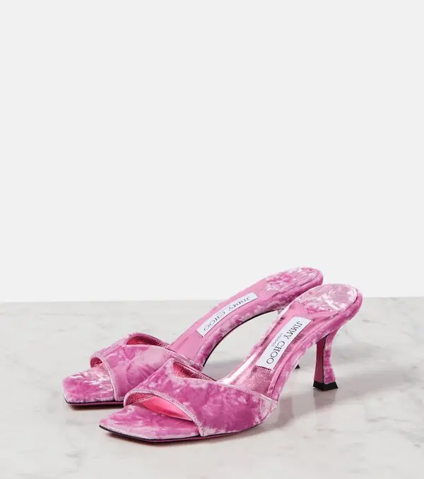 JIMMY CHOO Skye 70 Velvet Mules