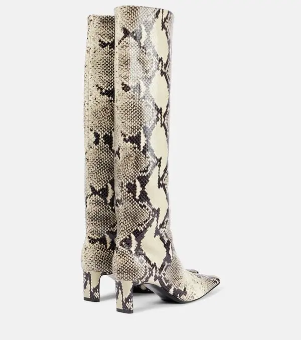 Khaite Ona 55 Snake-effect Leather Knee-high Boots - Multicoloured
