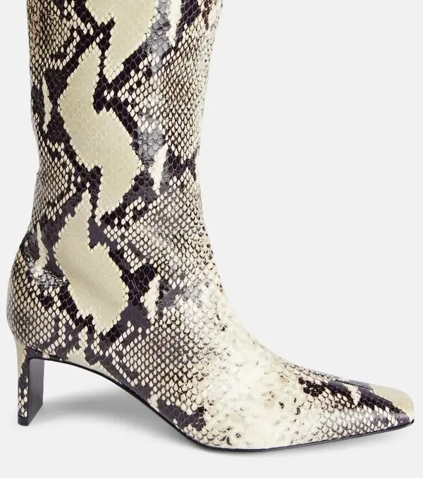 Khaite Ona 55 Snake-effect Leather Knee-high Boots - Multicoloured