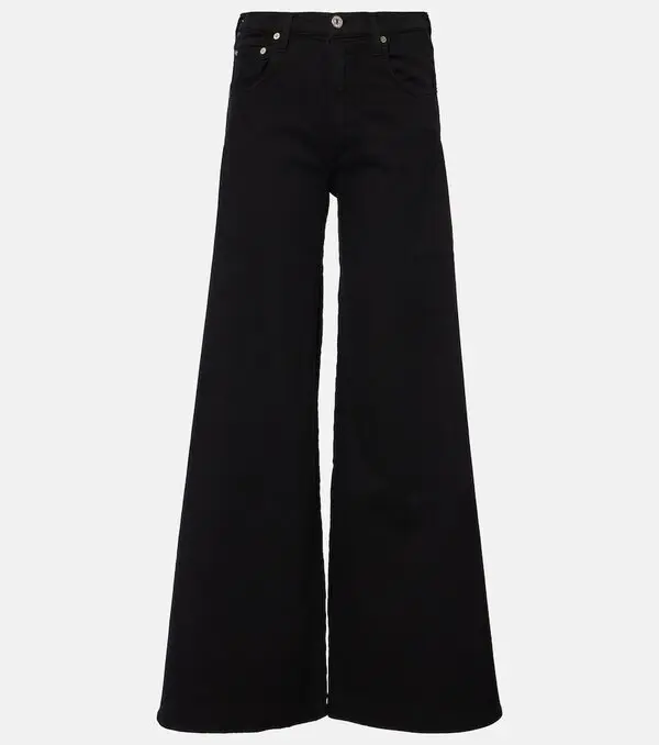 Citizens Of Humanity Amari High-rise Wide-leg Jeans - Black