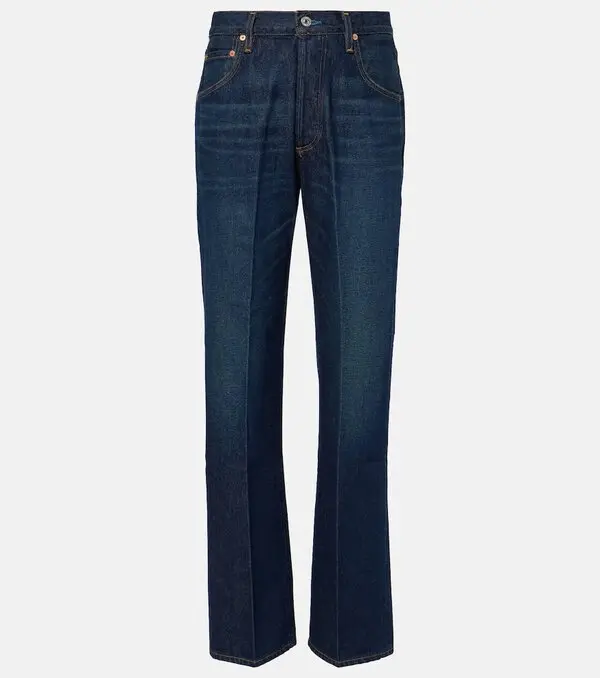 Citizens Of Humanity Baretta High-rise Straight Jeans - Blue