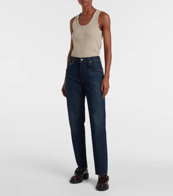 Citizens Of Humanity Baretta High-rise Straight Jeans - Blue