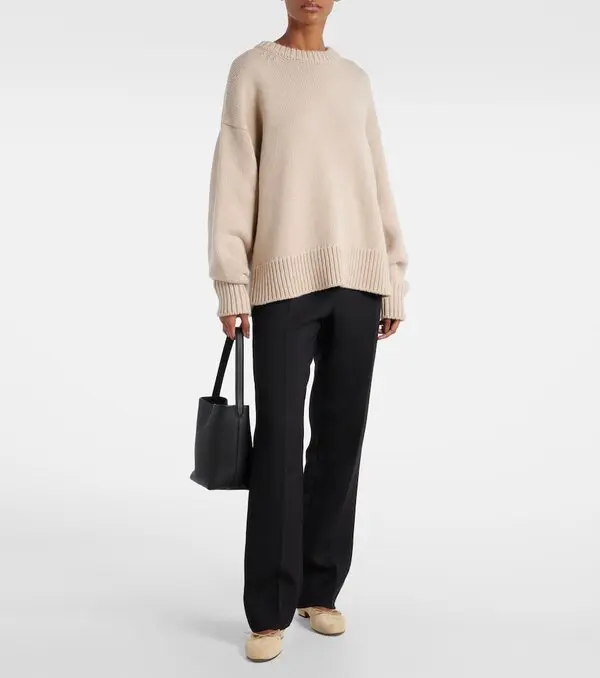THE ROW Awar Shearling-lined Ballet Flats